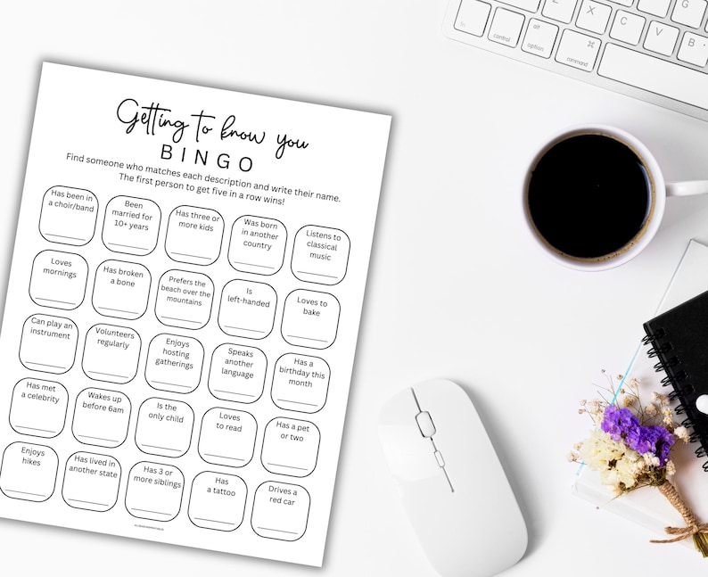 Getting to Know You Bingo Editable, Find Someone Who Bingo, Team ...