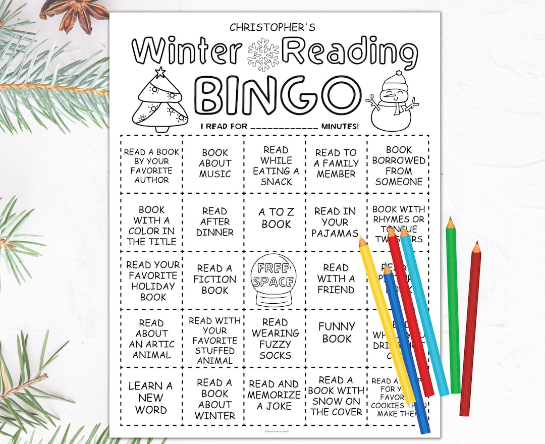 Winter Reading BINGO Challenge | Winter Break Reading Challenge ...