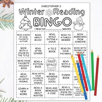 December Book Bingo and Reading Log for Kids | Holiday-themed Reading ...