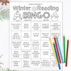 Winter Reading BINGO Challenge | Winter Break Reading Challenge ...