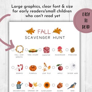 Fall Scavenger Hunt Printable | Autumn Outdoor Activity | Neighborhood ...