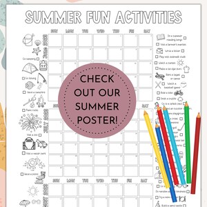 Summer Reading Tracker for Kids Summer Reading Challenge Summer Reading ...