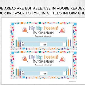 Birthday Voucher Editable | Custom Birthday Voucher | Birthday ...