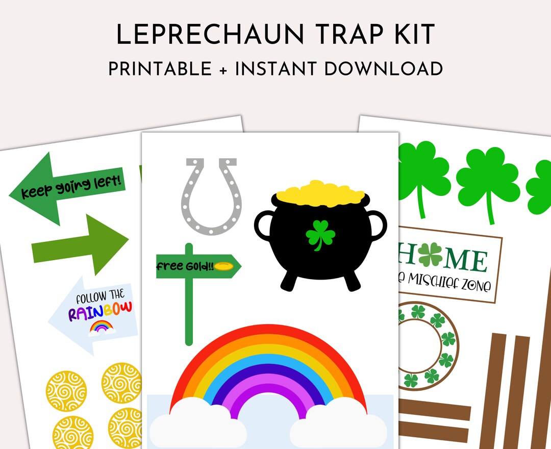 Leprechaun Trap Kit Printable DIY Leprechaun Trap St. - Etsy