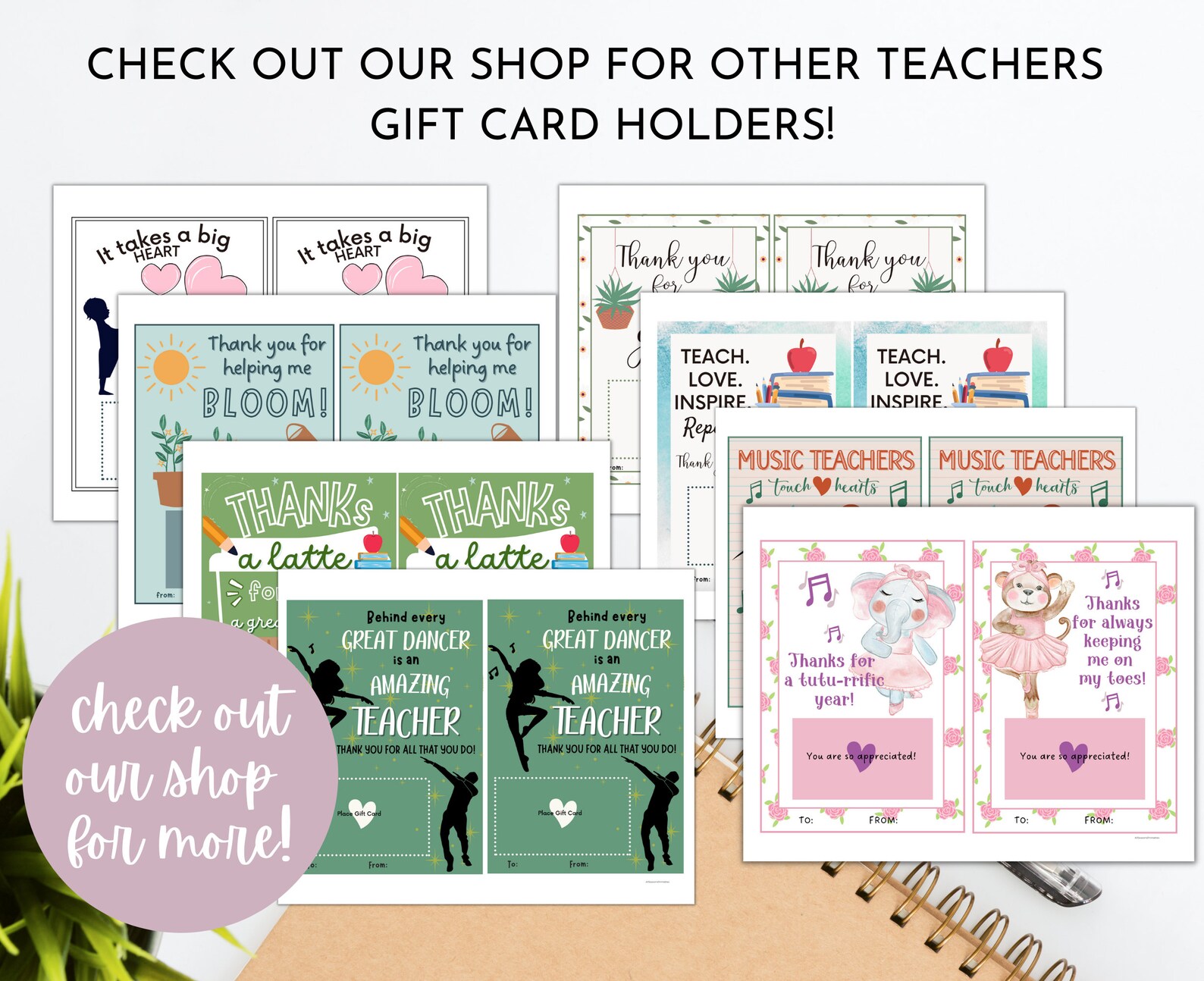 Teach Love Inspire Teacher Appreciation Gift Card Holder - Etsy