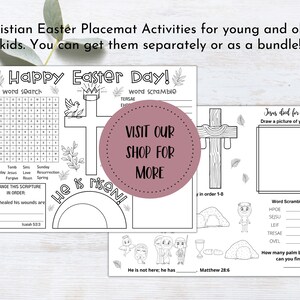 Christian Easter Placemat Activities Easter Placemat - Etsy