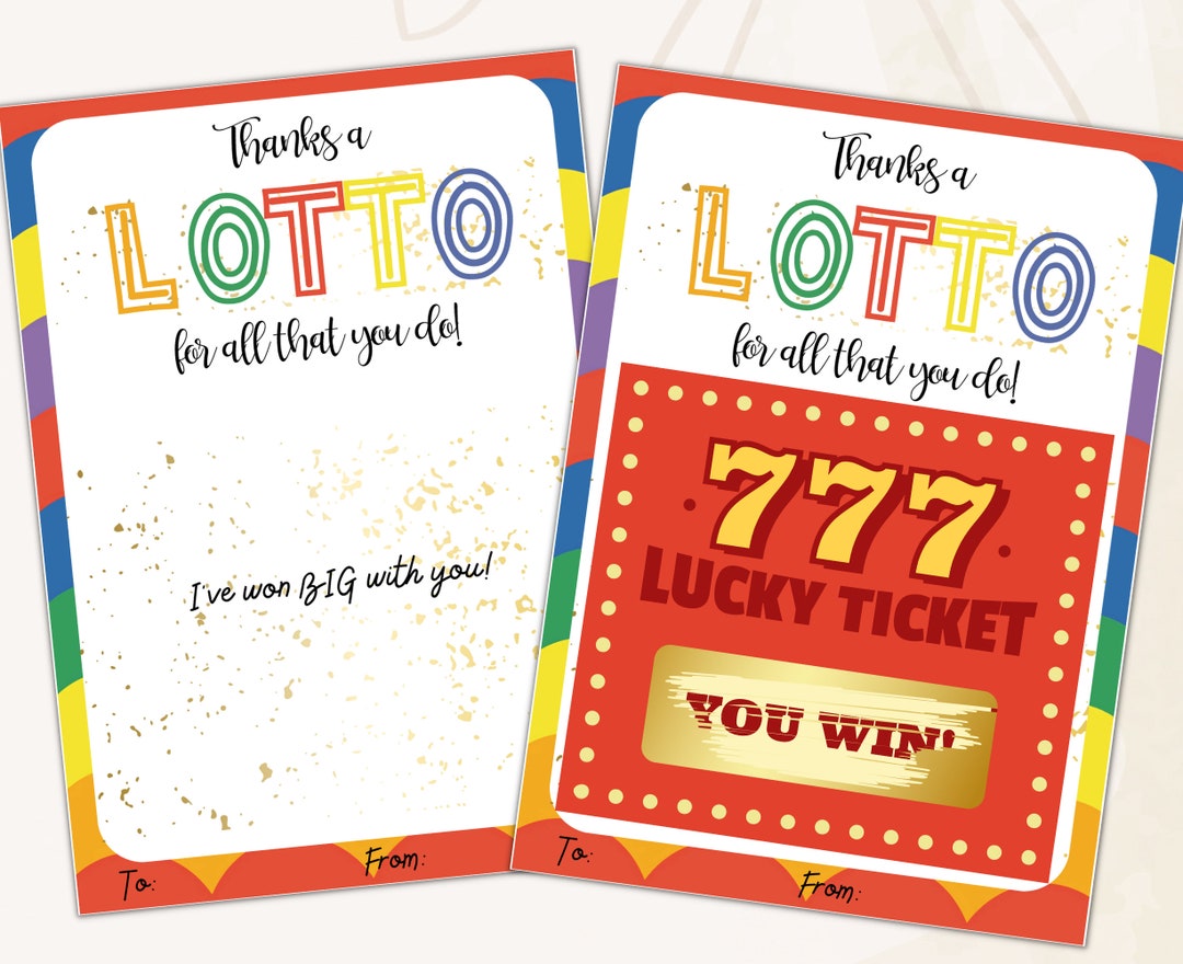 LOTTO Gift Card Holder | LOTTO Ticket Employee Appreciation | Lottery ...