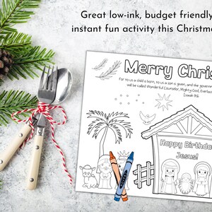 Christmas Nativity Placemat Activity Printable | Nativity Scene ...