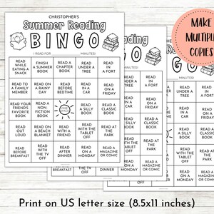 Summer Reading Bingo Challenge Printable | Summer Reading Bingo Sheet ...