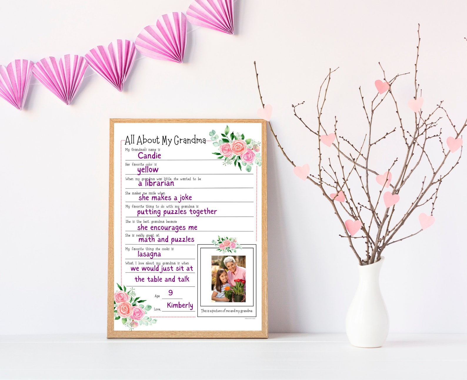 All About My Grandma Questionnaire All About My Nana - Etsy