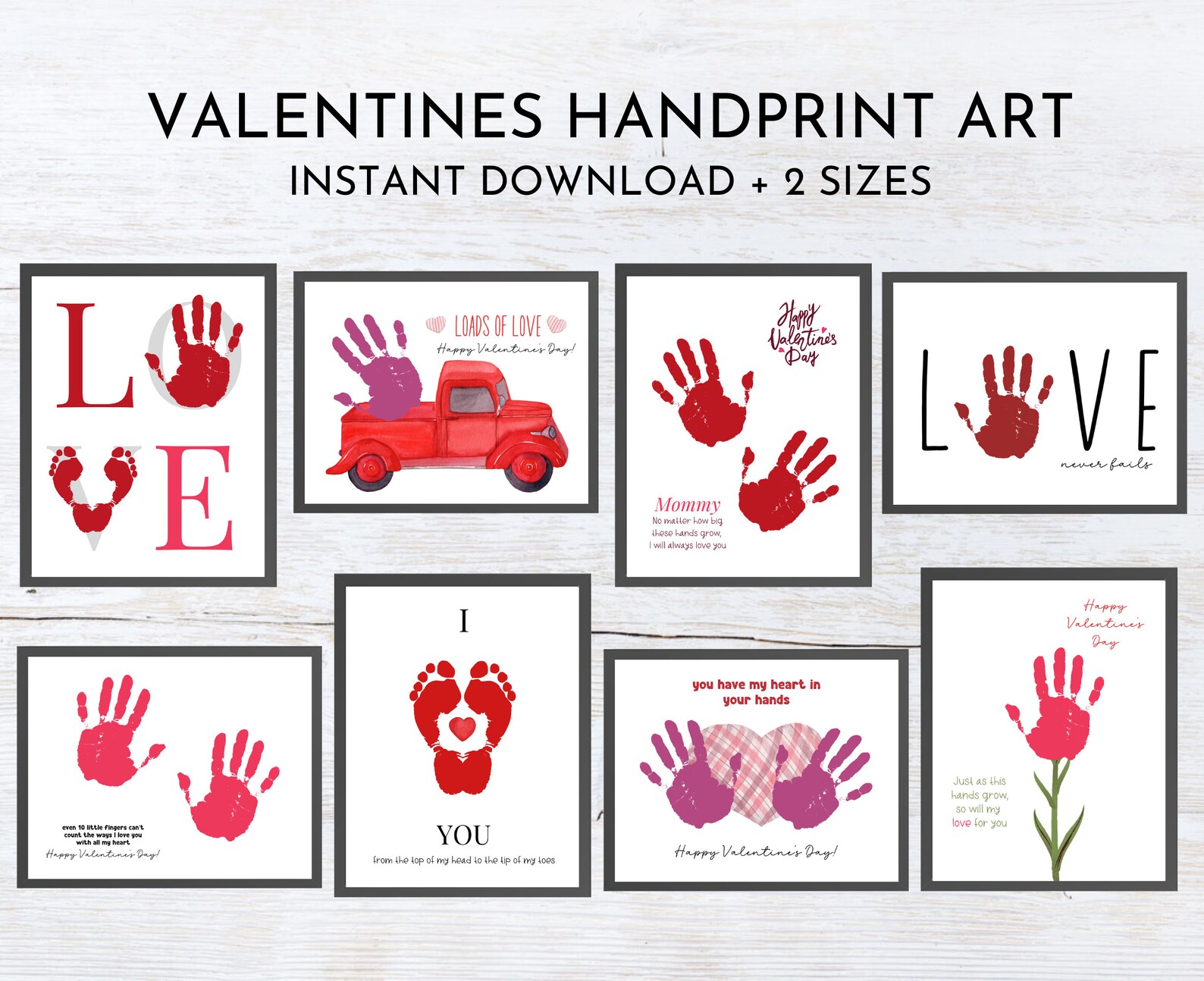 Valentines Handprint Art Valentine Handprint Craft for Kids - Etsy