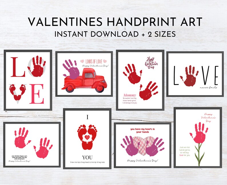 Valentines Handprint Art Valentine Handprint Craft for Kids - Etsy