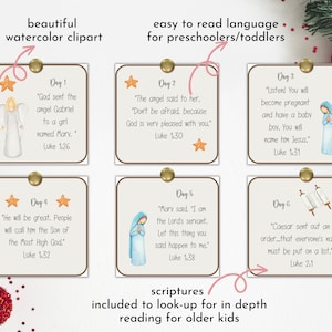 Kids Nativity Advent Calendar Printable | Advent Calendar for Kids ...
