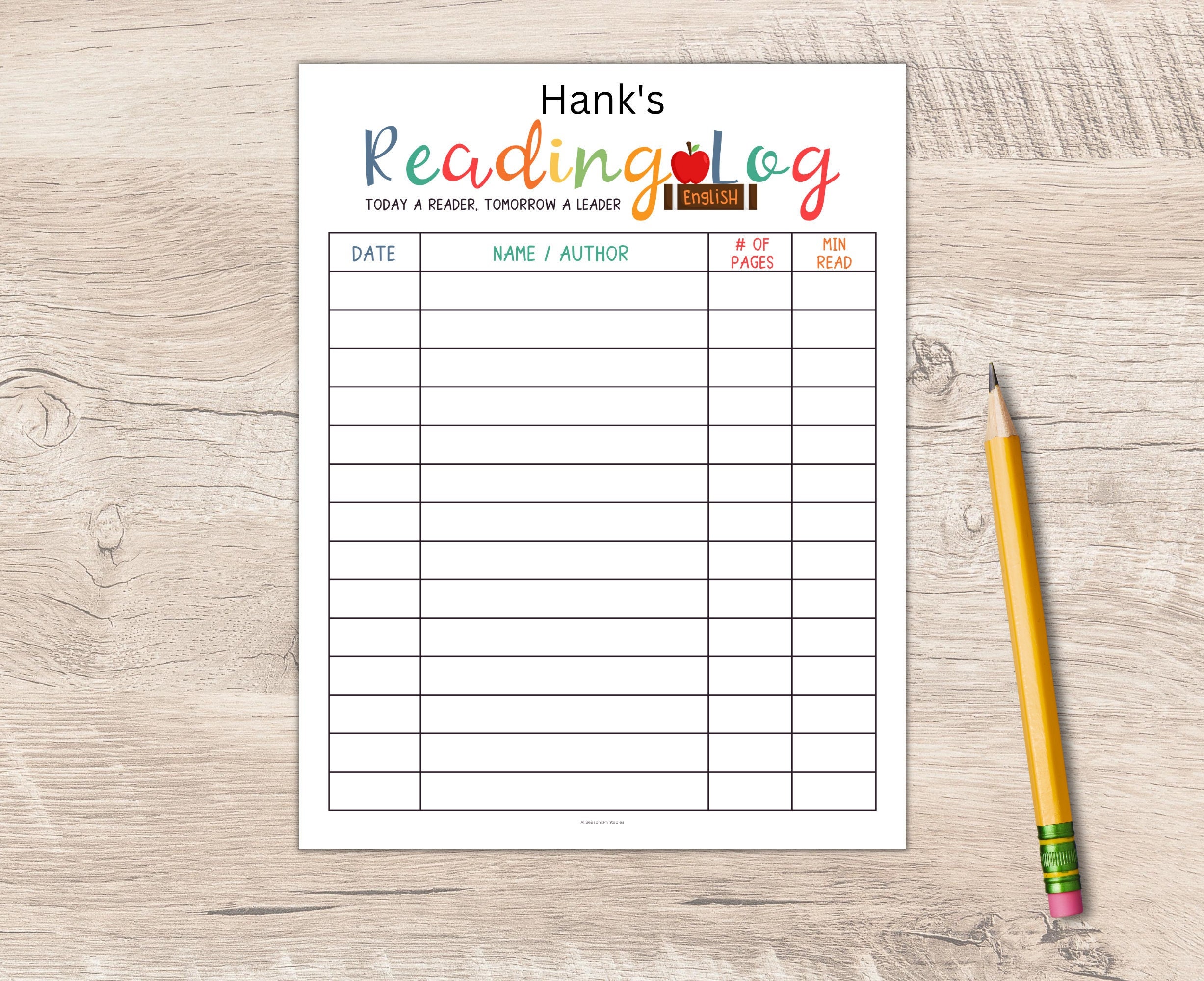 Reading Log for Kids | Reading Log Printable | Book Tracker for Kids ...