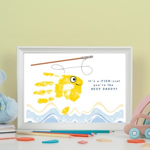 Father's Day Handprint Craft Printable, Handprint Birthday Gift for Dad ...