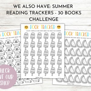 Summer Reading Tracker for Kids Summer Reading Challenge - Etsy
