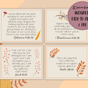 20 Thanksgiving Scripture Cards | Gratitude Christian Cards Printable ...