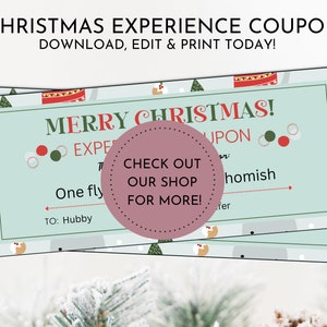 Kids Christmas Coupon Book Printable | Christmas Coupons Editable ...