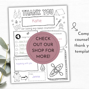 Summer Camp Letter Template, Fill in the Blank Camp Letter, Summer Camp ...