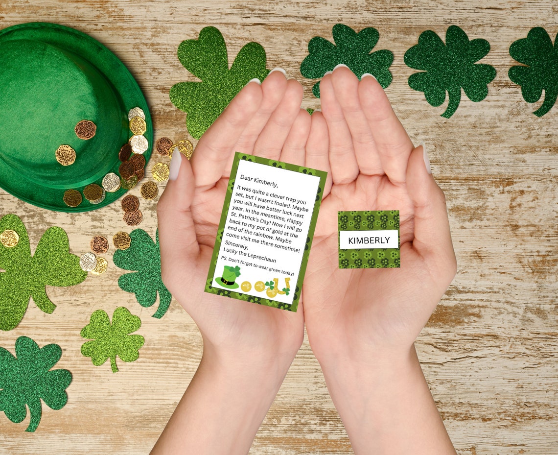 Printable Leprechaun Letter | Leprechauns Mini Letter and Envelope ...