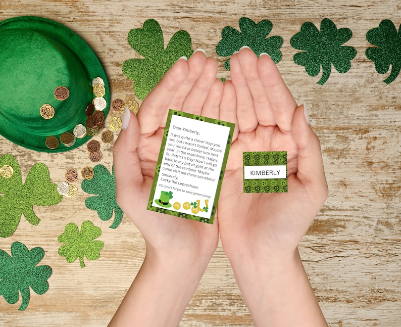 Printable Leprechaun Letter | Leprechauns Mini Letter and Envelope ...