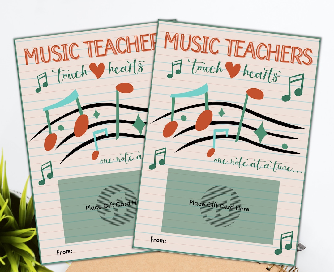 Music Teacher Appreciation Gift Card Holder | Music Teachers ...