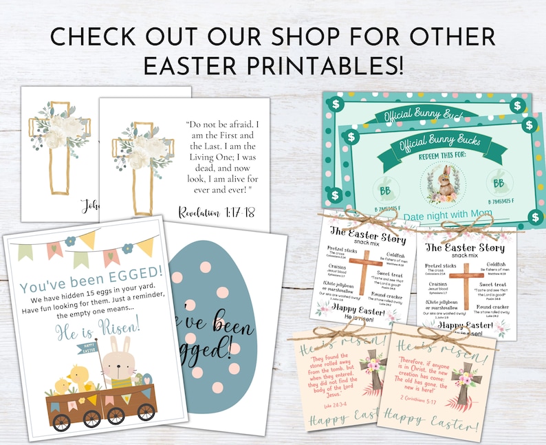 Easter Story Printable Easter Story Activity for - Etsy