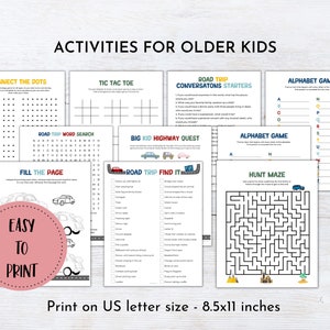 Road Trip Activity Pack Printable | Road Trip Activities for Kids ...