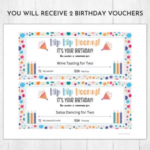 Birthday Voucher Editable | Custom Birthday Voucher | Birthday ...