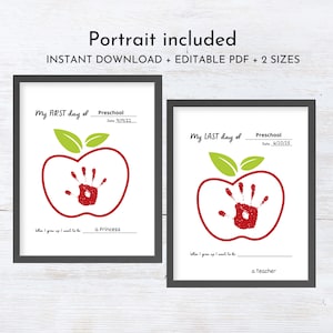 First Day of School Apple Handprint Craft | Back to School Handprint ...