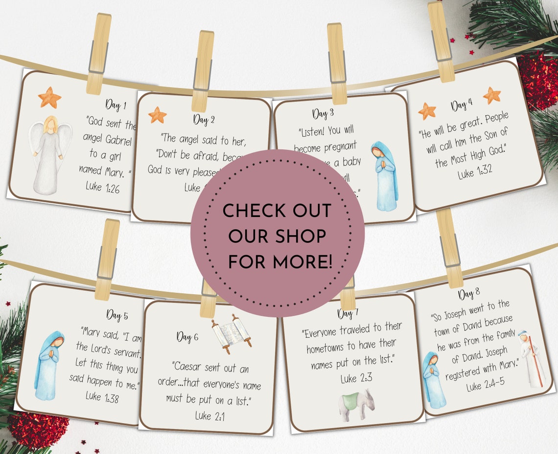 Nativity Advent Coloring Countdown Printable Advent Calendar - Etsy