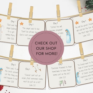 Nativity Advent Coloring Countdown | Printable Advent Calendar for Kids ...