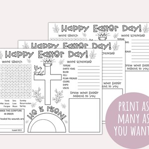 Christian Easter Placemat Activities Easter Placemat - Etsy