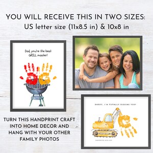 Father's Day Handprint Craft Printable, Handprint Birthday Gift for Dad ...