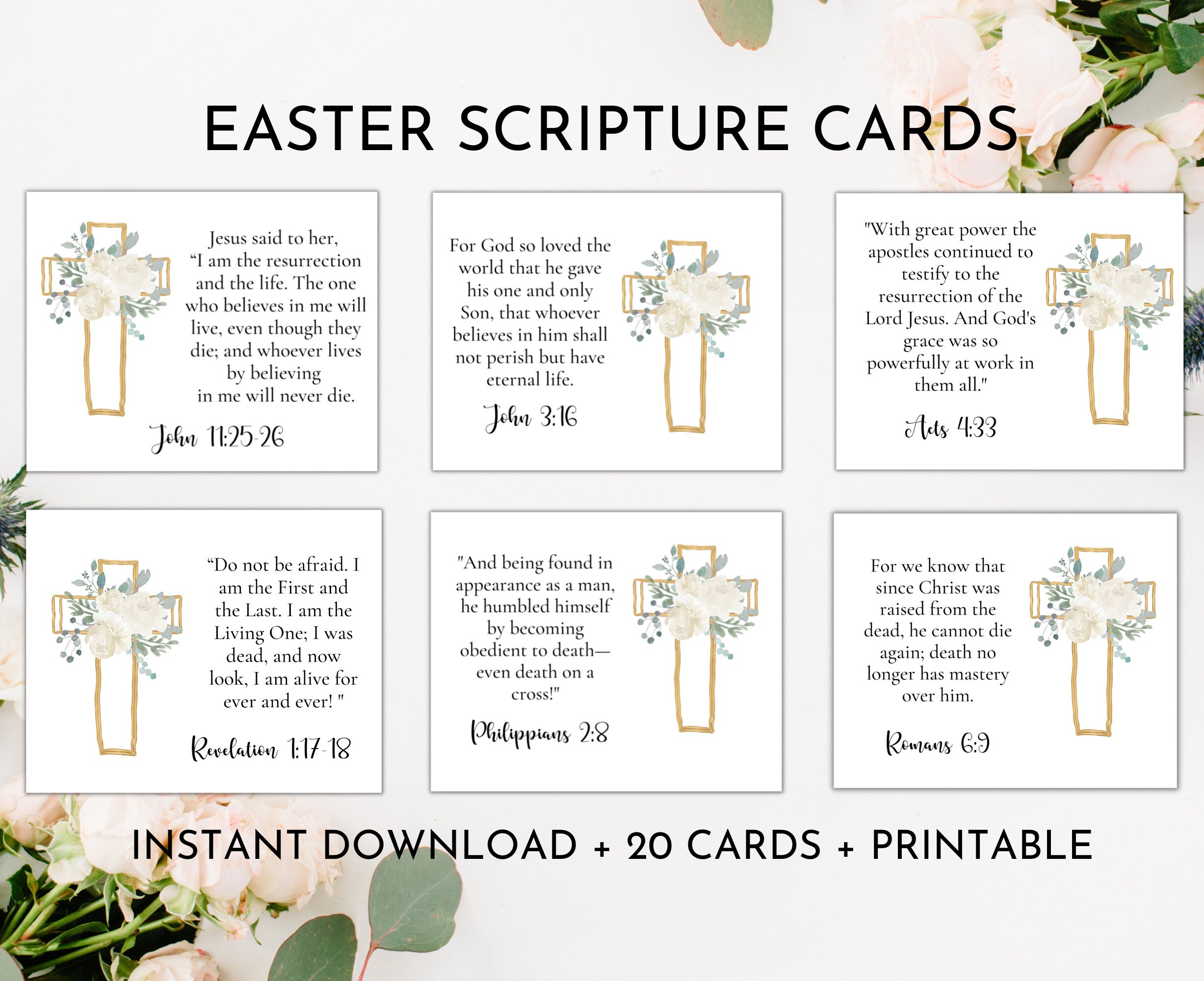 EASTER SCRIPTURE CARDS Christian Easter Cards Easter Cards - Etsy