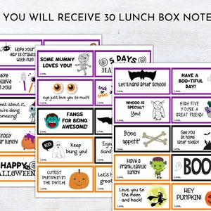 Halloween Lunch Box Notes for Kids | Positive Affirmations for Kids ...