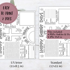 Christian Easter Placemat Activities Easter Placemat - Etsy