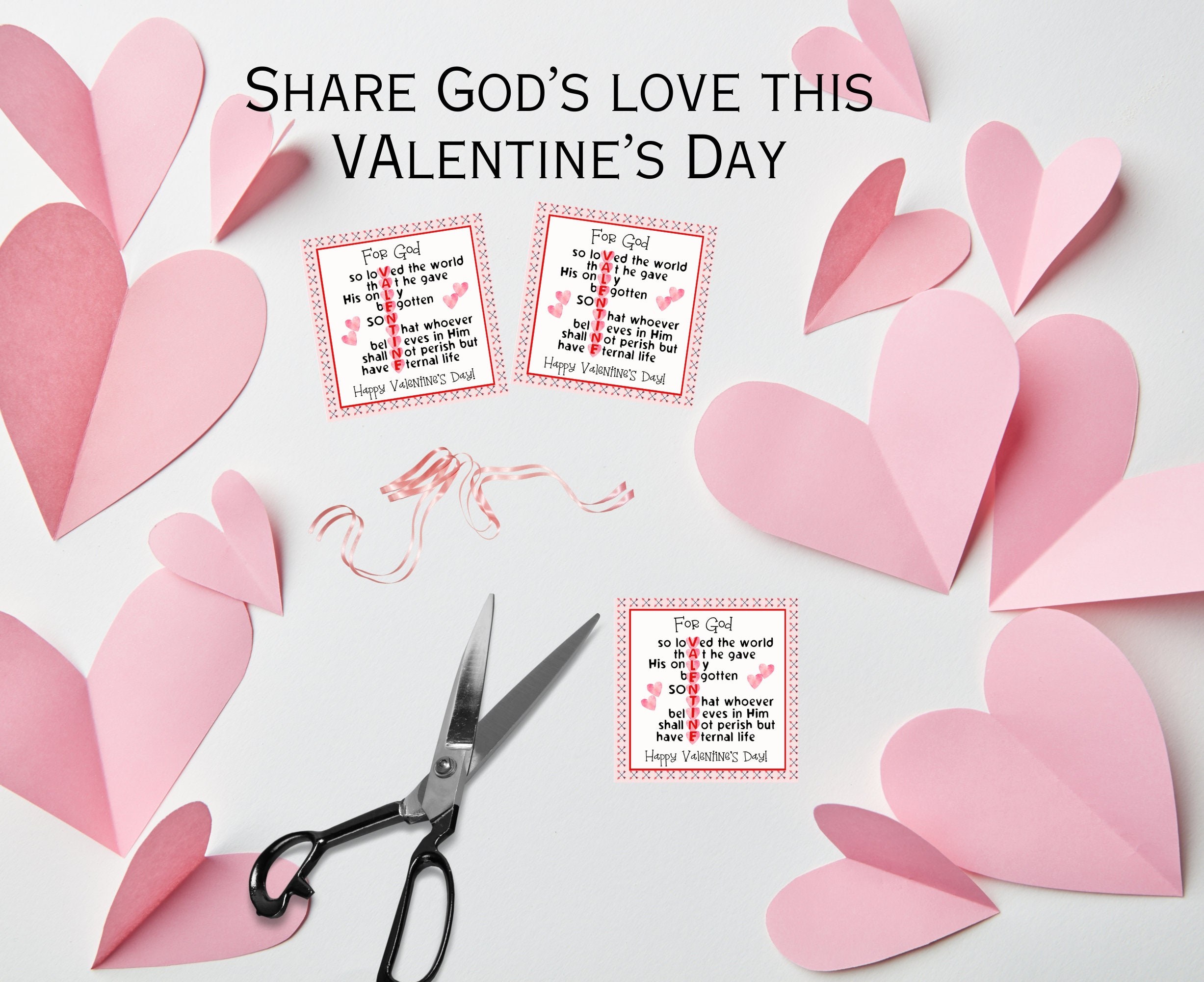 Christian Valentines Gift Tags | Bible Scripture Cards | John 3:16 ...