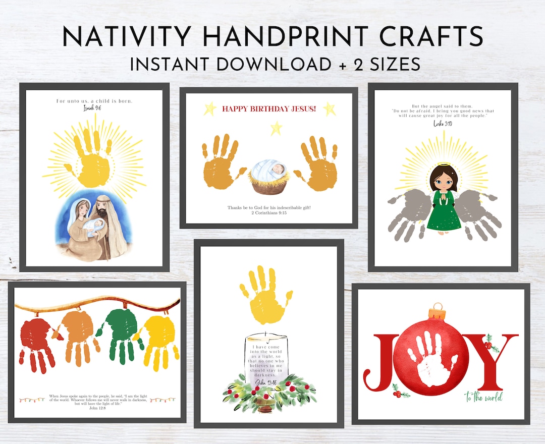 Christmas Nativity Handprint Art Nativity Scene Handprint - Etsy