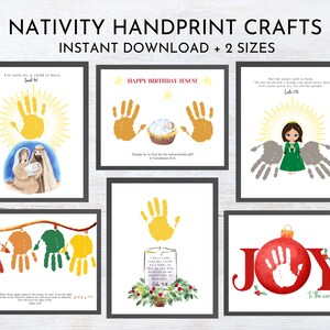 Christmas Nativity Handprint Art Nativity Scene Handprint - Etsy