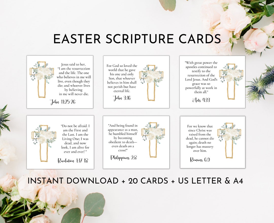 EASTER SCRIPTURE CARDS | Christian Easter Cards | Easter Cards | Easter ...