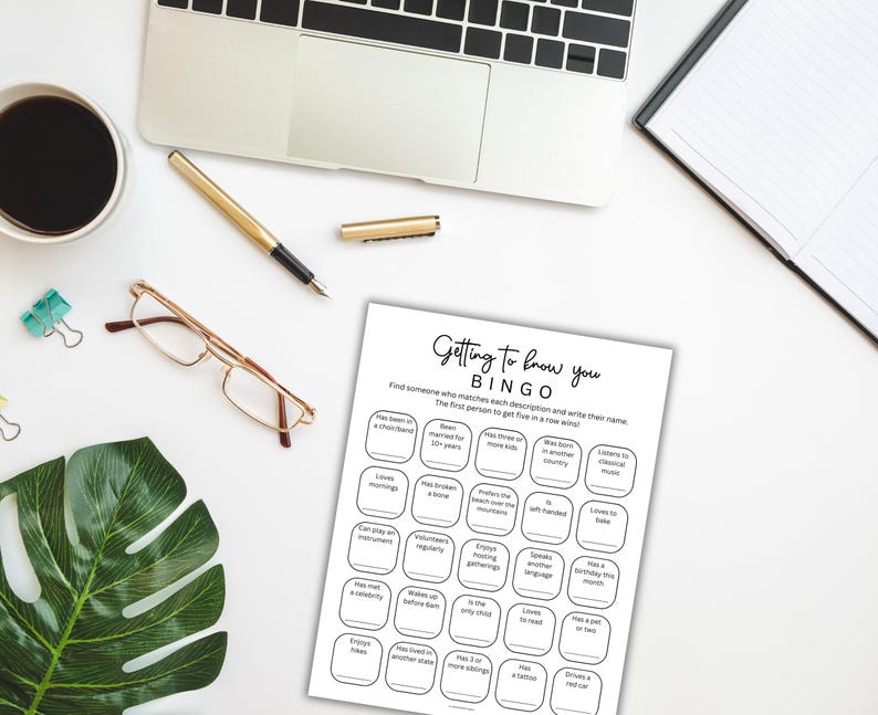 Getting to Know You Bingo Editable, Find Someone Who Bingo, Team ...