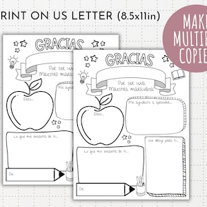 Español Teacher Appreciation Printable | Para Mi Una Maestra ...
