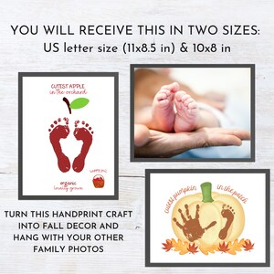 Fall Handprint Craft | Autumn Handprint Activity | DIY Newborn Infant ...