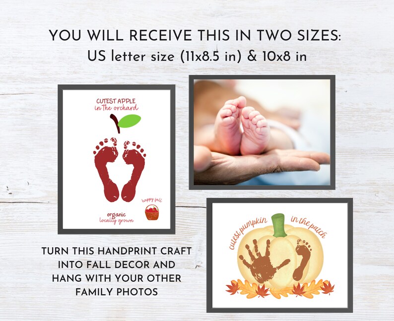 Fall Handprint Craft Autumn Handprint Activity DIY Newborn - Etsy