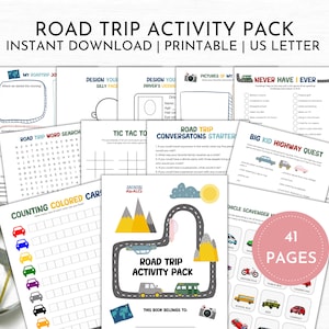 Road Trip Activity Pack Printable | Road Trip Activities for Kids ...