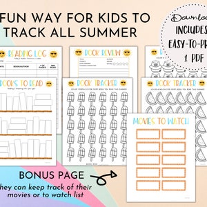 Summer Reading Tracker for Kids | Summer Reading Challenge | Summer ...
