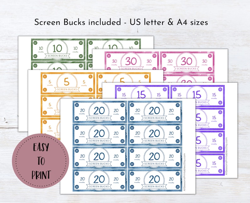 Editable Screen Time Checklist | How to Earn Screen Time Chart | Daily ...