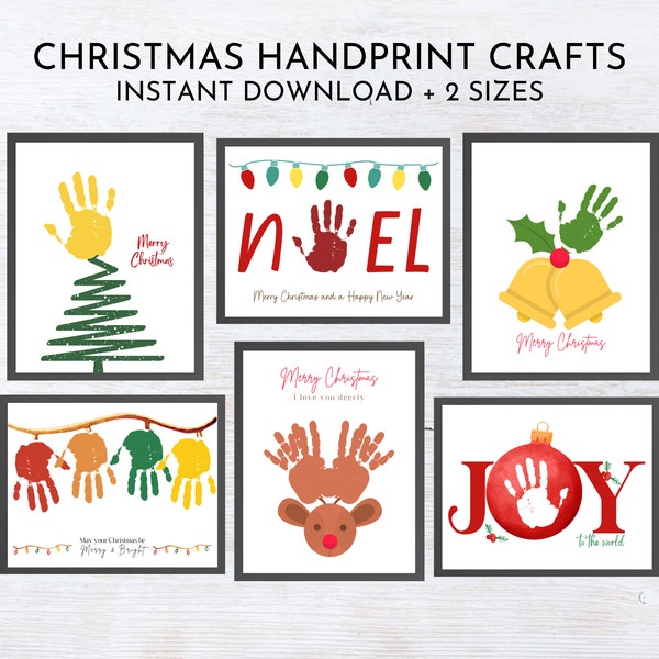 Christmas Handprint Art - Etsy