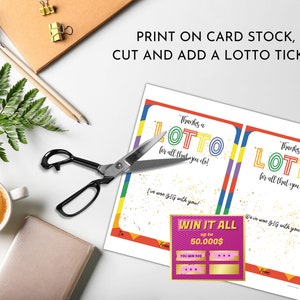 LOTTO Gift Card Holder | LOTTO Ticket Employee Appreciation | Lottery ...